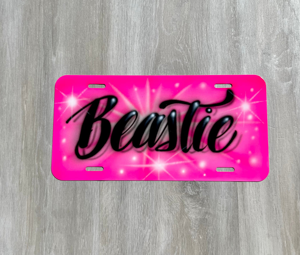 Snoopy Personalized License Plate – Bluegrass Airbrush