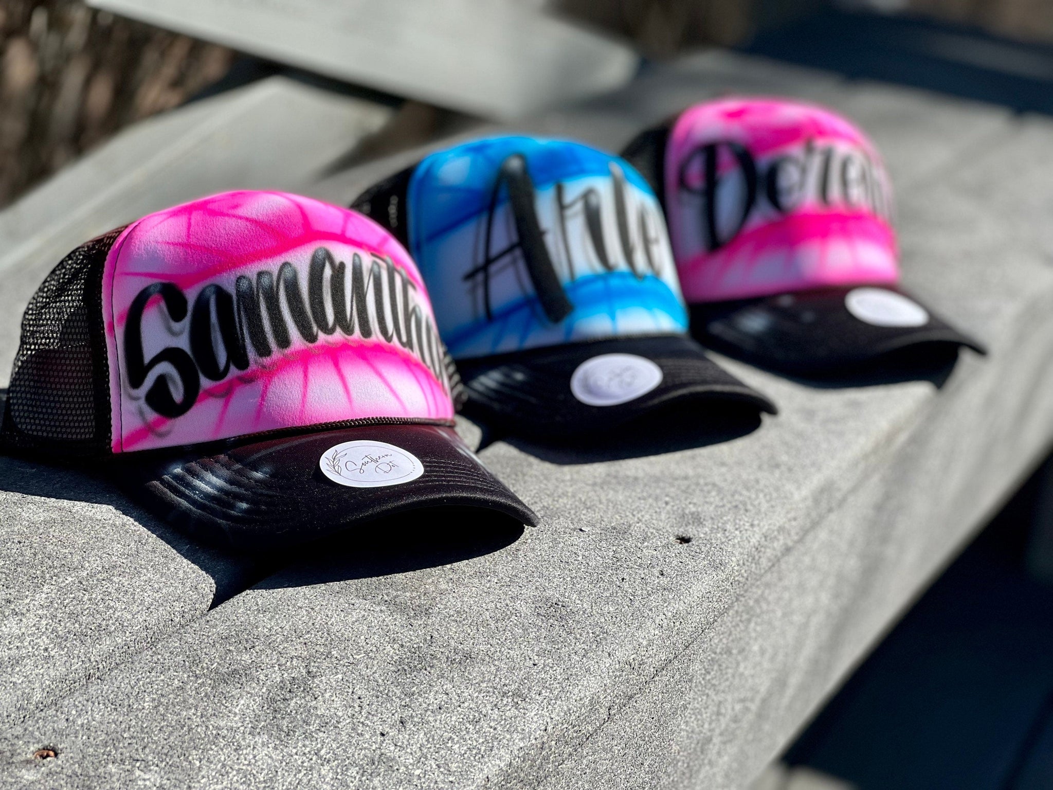 Custom Airbrush Trucker Hat with name – Bluegrass Airbrush